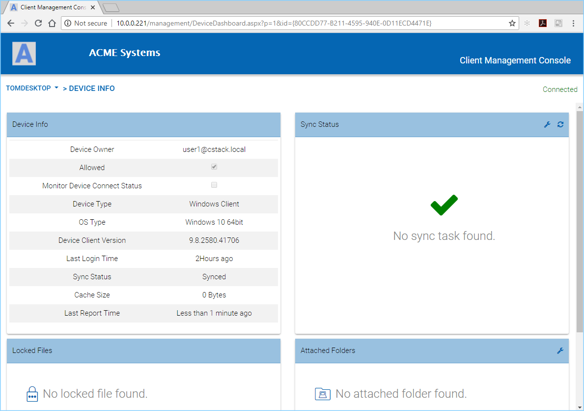 6 Client Side Management Console — Windows Client Guide 9.8.2580.41706 ...